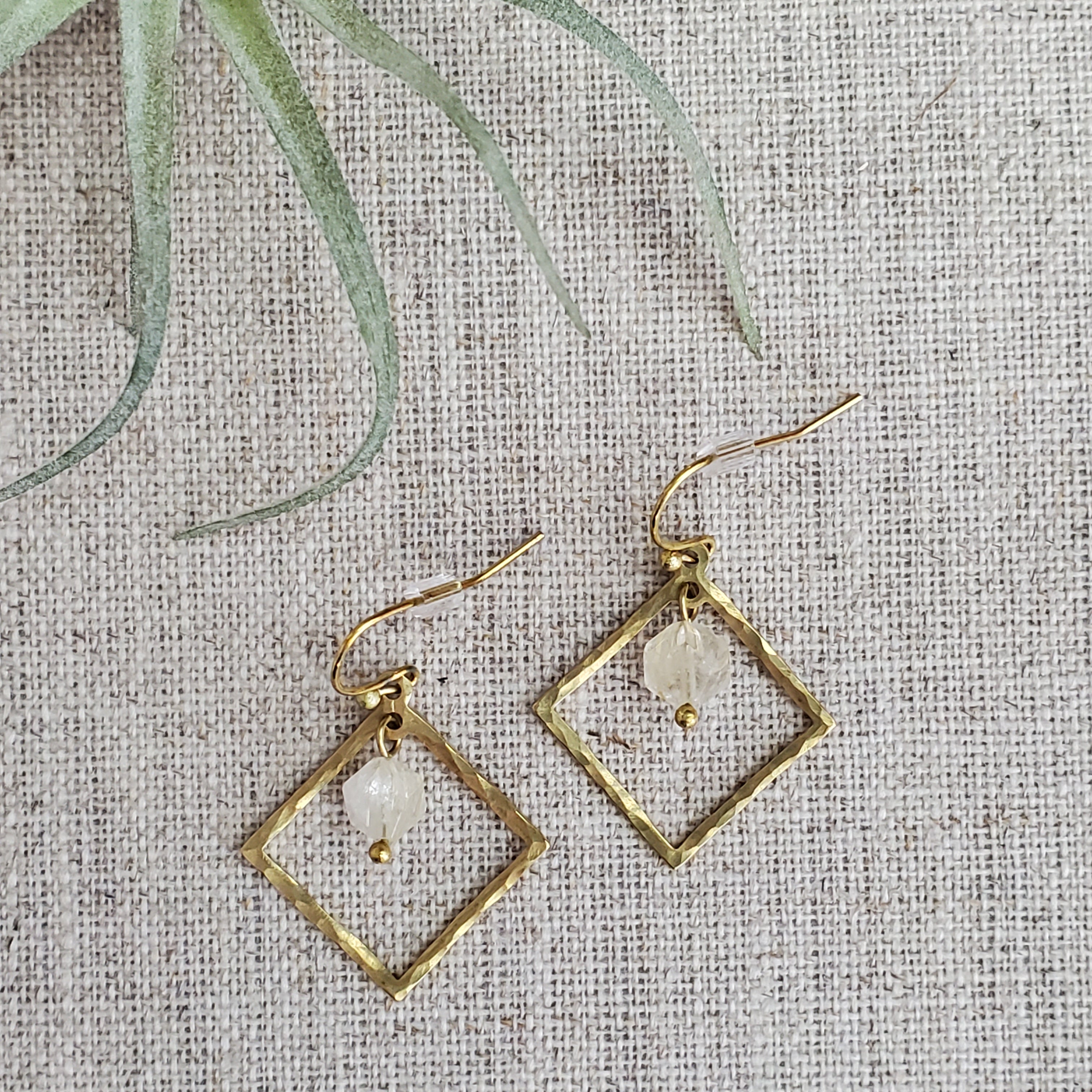 Eva Earrings - Rutilated Quartz | MAJ Jewelry
